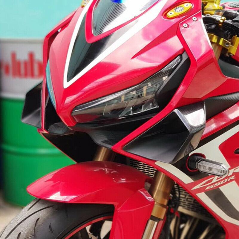 Motorcycle Front Light Cowl Side Winglet Wind Fin Spoiler Trim Cover f ...